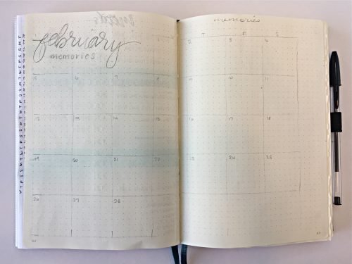 {a decade of Bullet Journals} Jan review, Feb setup